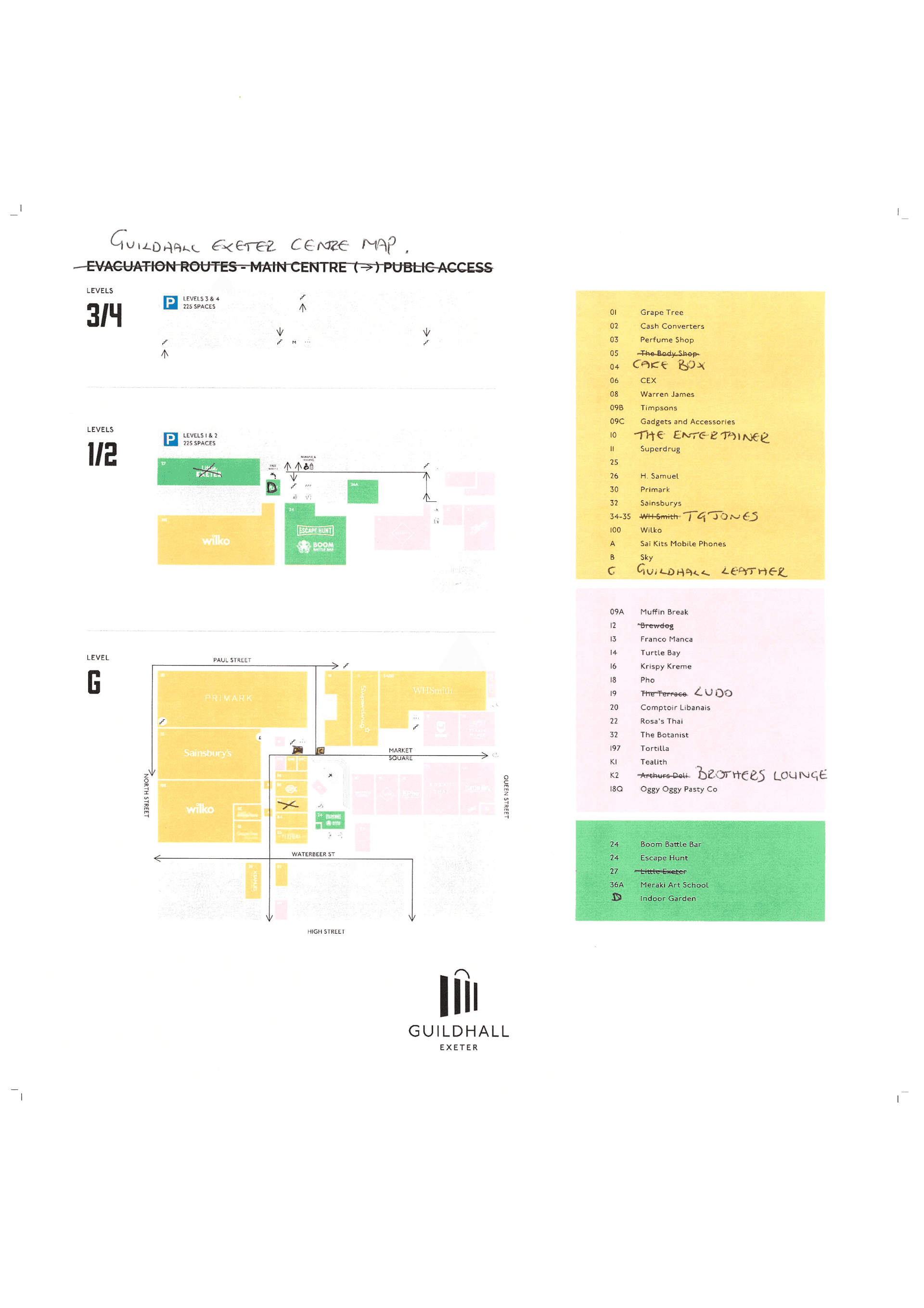 Guildhall Exeter Shopping Centre Map - Guildhall Shopping Centre | Exeter